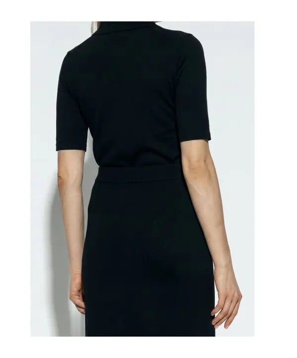 JIL SANDER Short-sleeved Knitted Polo Shirt