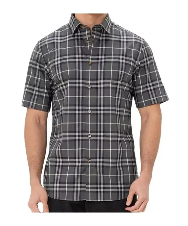 Burberry Short Sleeve Shirt - Dark Gray