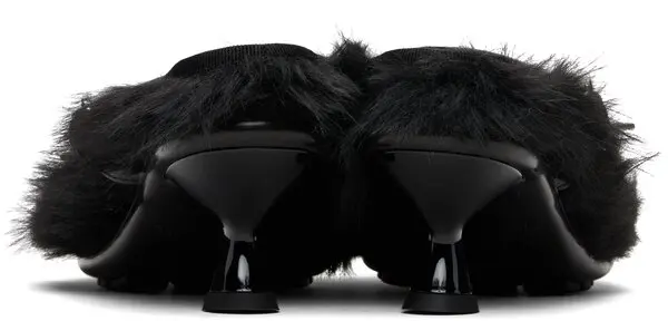 Simone Rocha 60mm Fur-trimmed Buckle Mules