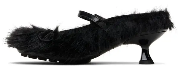 Simone Rocha 60mm Fur-trimmed Buckle Mules