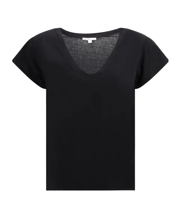 JAMES PERSE Crepe Jersey Oversized Short Sleeve Crew T-shirt - Black