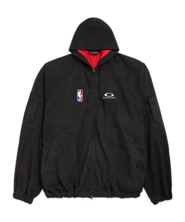 Balenciaga Nba Logo Hooded Jacket