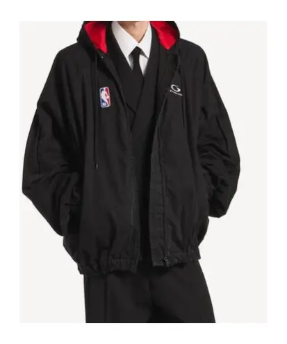 Balenciaga Nba Logo Hooded Jacket