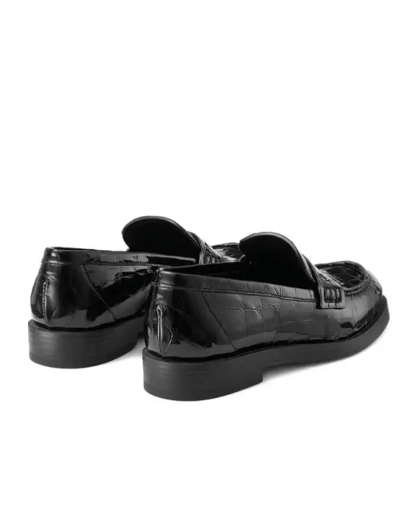 JIMMY CHOO Crocodile-embossed Leather Loafers