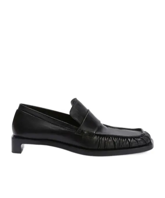 JIL SANDER Square Toe Loafers - Black
