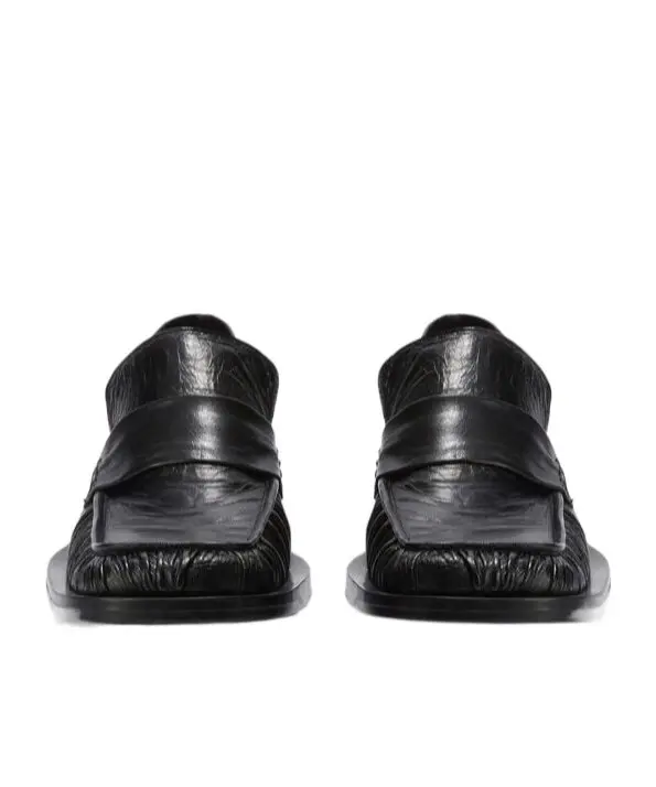 JIL SANDER Square Toe Loafers - Black