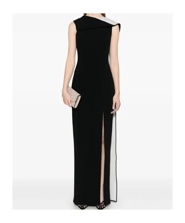 Roland Mouret Satin Crepe Sash Gown