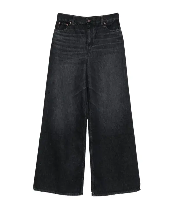 Chloé Whiskered Wide-leg Jeans
