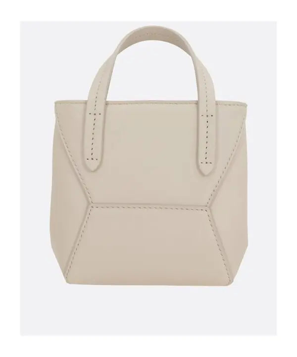 Brunello Cucinelli Duo Logo Embossed Mini Tote Bag