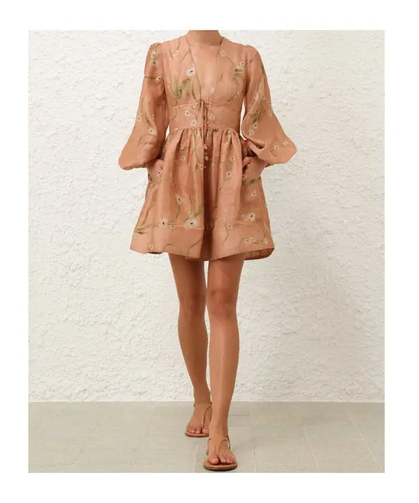 Zimmermann Illuminate Drawn Mini Dress