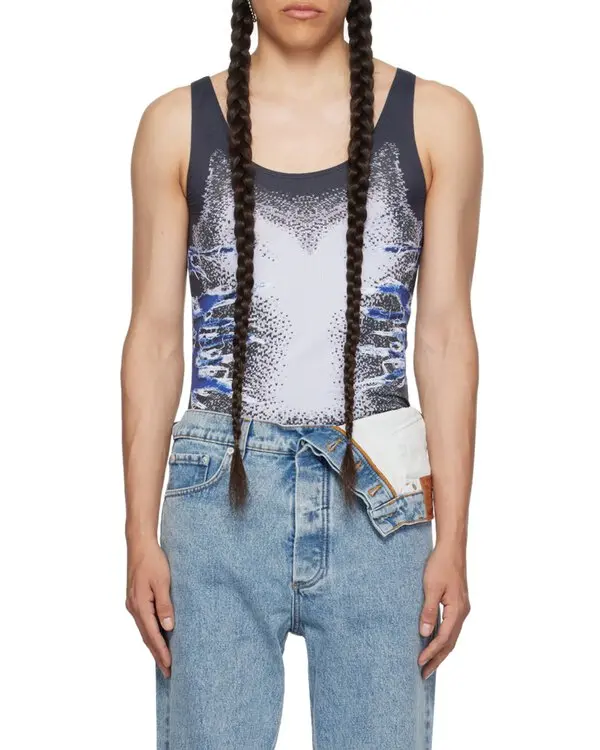 Y/project Sleeveless Graphic Print Top