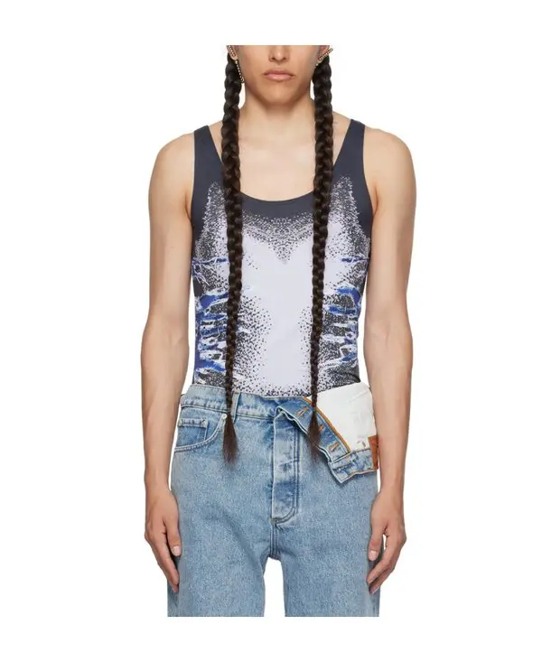 Y/project Sleeveless Graphic Print Top