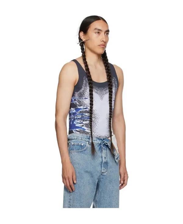 Y/project Sleeveless Graphic Print Top