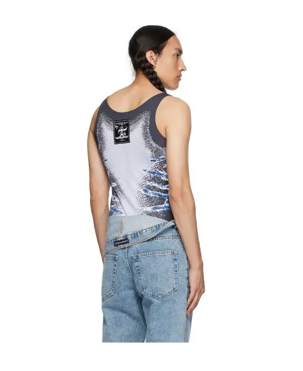 Y/project Sleeveless Graphic Print Top