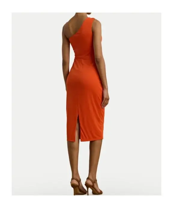 Ralph Lauren One-shoulder Dress With Cut-out Detail - Orange