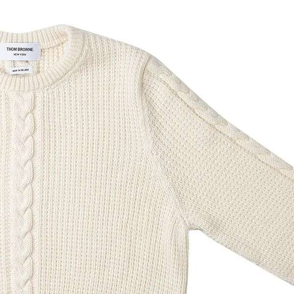 Thom Browne Rwb-stripe Cable Knit Jumper