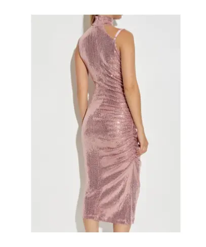 Versace Sequin Embellished Midi Dress - Pink