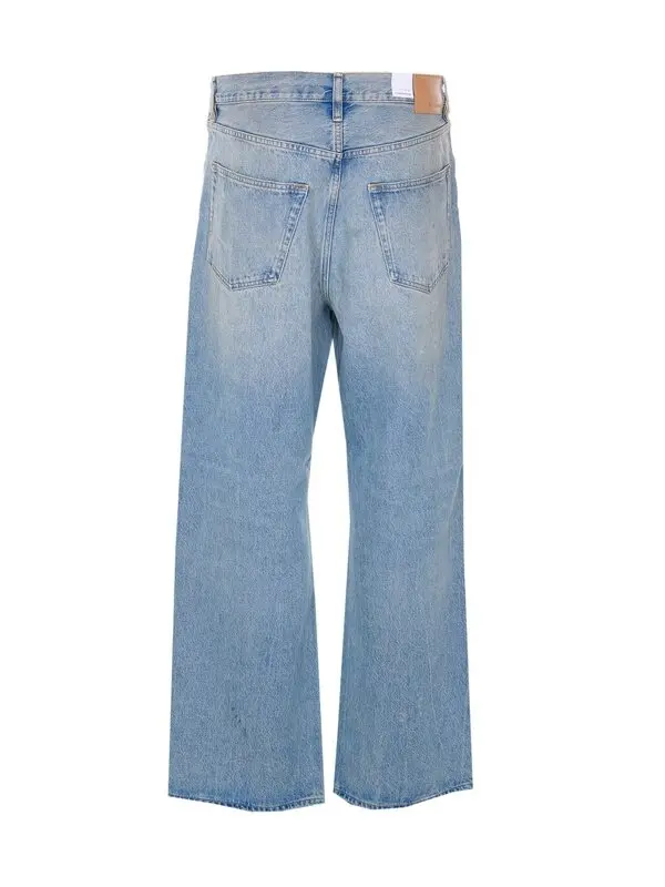SUNFLOWER Worn Painted Straight-leg Jeans