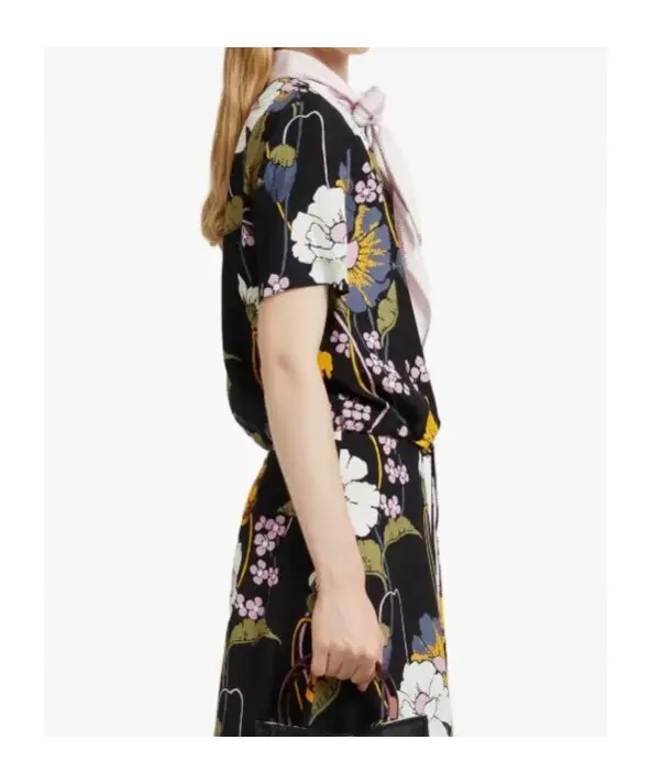 Marni Floral Print Short-sleeve Blouse