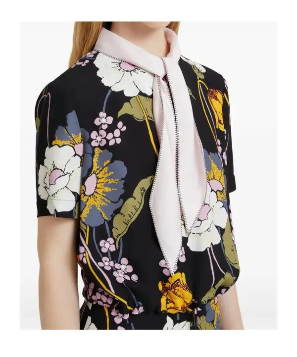 Marni Floral Print Short-sleeve Blouse