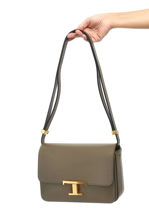 TOD'S Timeless Logo Plaque Crossbody Bag