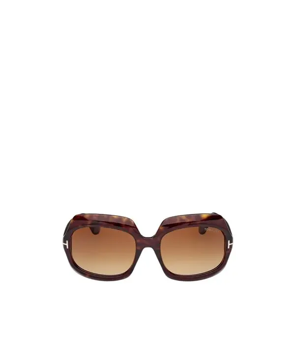 TOM FORD Ren Oversized Frame Sunglasses - Brown
