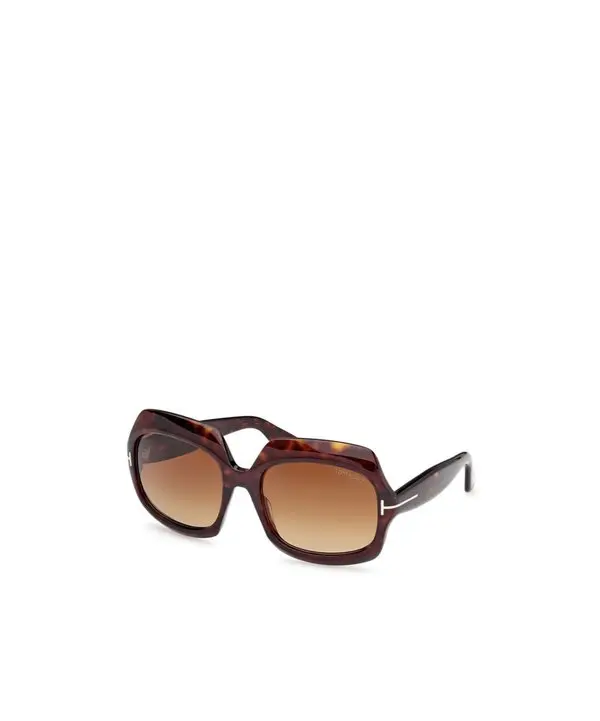 TOM FORD Ren Oversized Frame Sunglasses - Brown