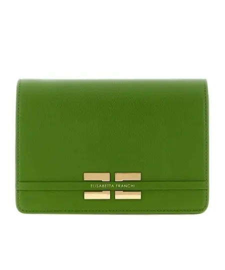 Elisabetta Franchi Logo Detail Shoulder Bag - Green