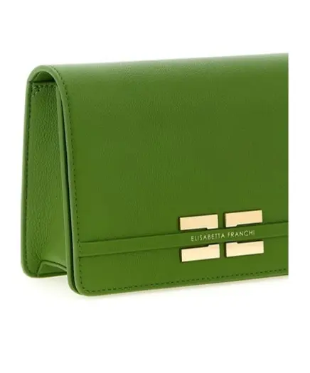 Elisabetta Franchi Logo Detail Shoulder Bag - Green