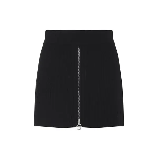 Sportmax Refolo Knitted Mini Skirt - Black