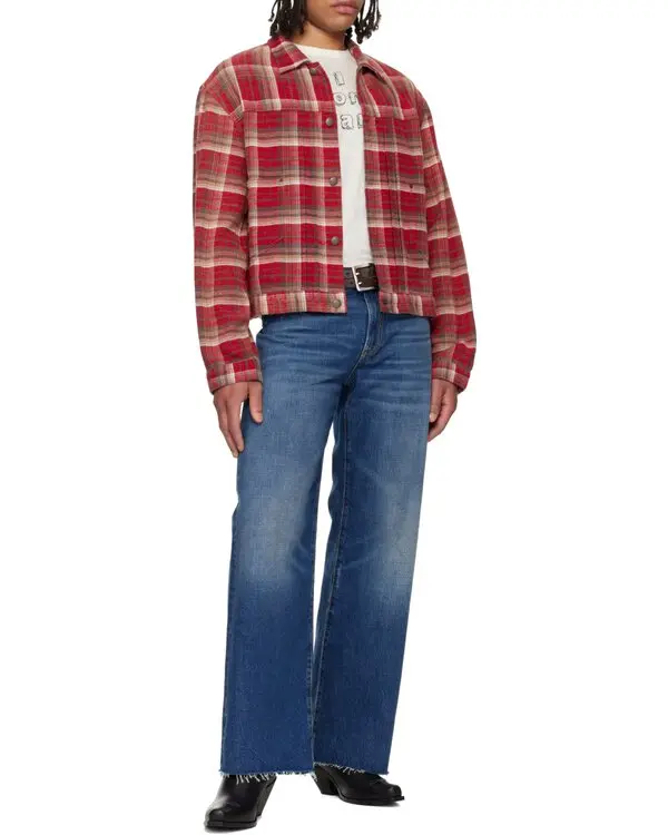 R13 Plaid Shirt Jacket With Patch Pockets