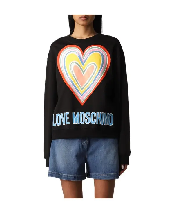 Moschino Heart Logo Print Sweatshirt