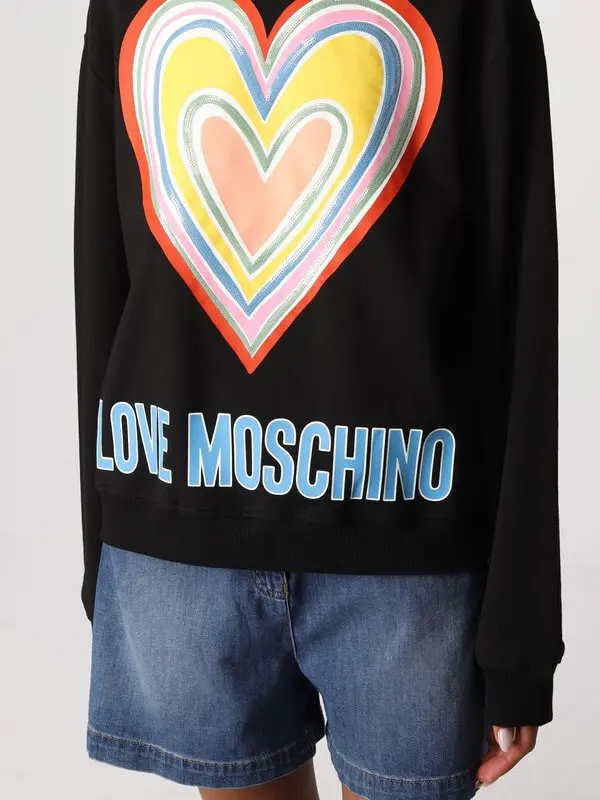 Moschino Heart Logo Print Sweatshirt