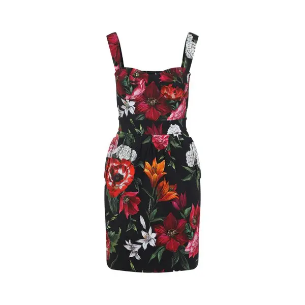 Dolce & Gabbana Floral Print Sleeveless Midi Dress - No