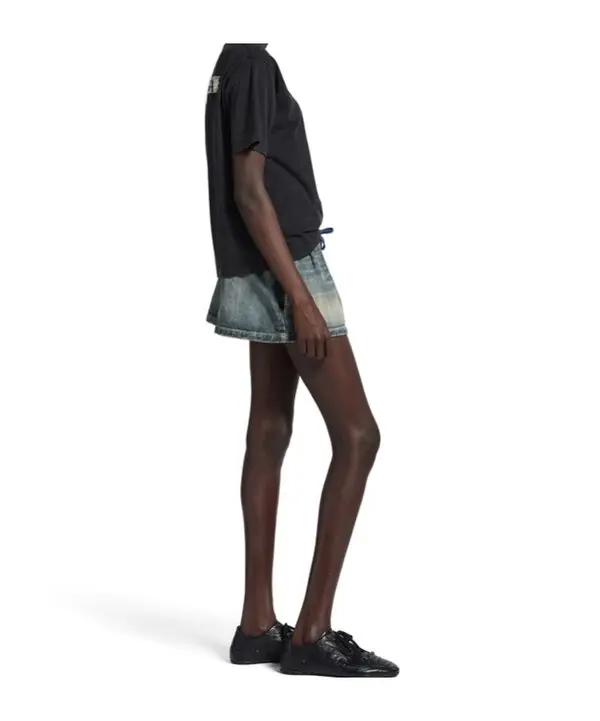 Balenciaga Masking Tape Faded T-shirt - Faded Black
