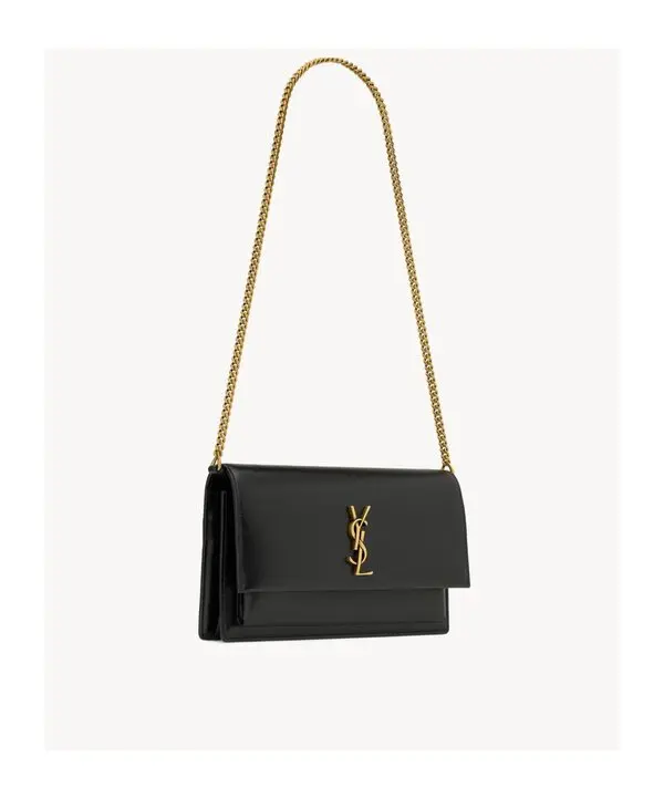 Saint Laurent Sunset Foldover Top Clutch Bag