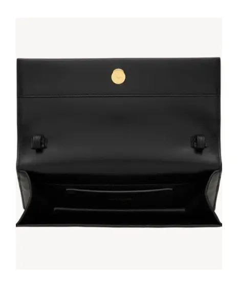 Saint Laurent Sunset Foldover Top Clutch Bag