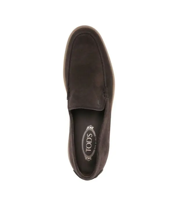 TOD'S Round Toe Slip-on Loafers