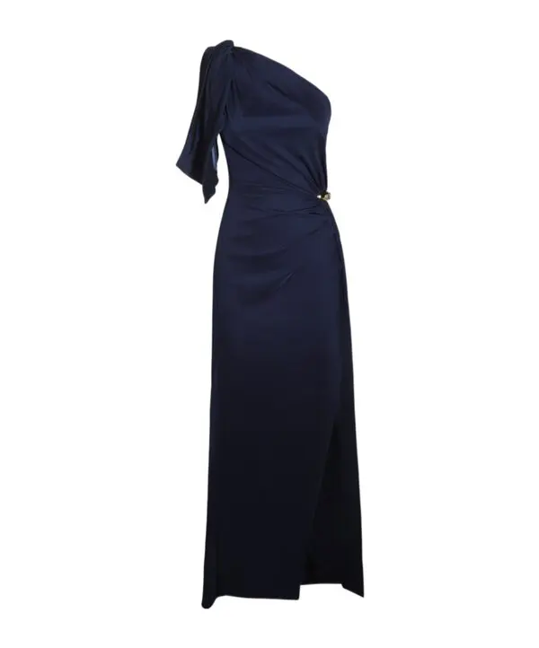 Elisabetta Franchi Asymmetrical Jersey Dress With Metal Trim