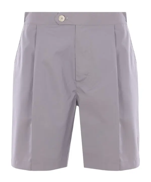 Brunello Cucinelli Logo Detailed Bermuda Shorts - Gray
