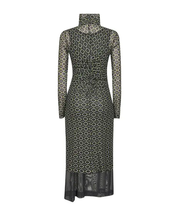 Dries Van Noten Long-sleeve Stand-up Collar Dress