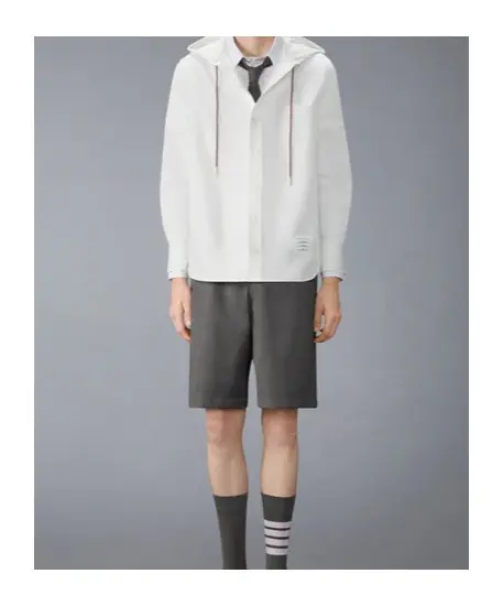 Thom Browne Hooded Armband Shirt - White