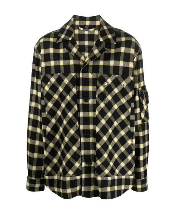 Versace Long-sleeved Checked Shirt Jacket