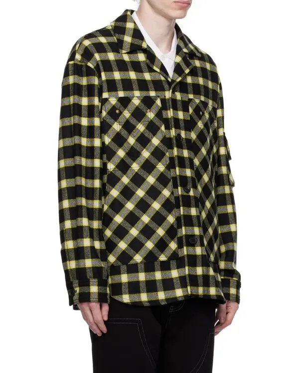 Versace Long-sleeved Checked Shirt Jacket