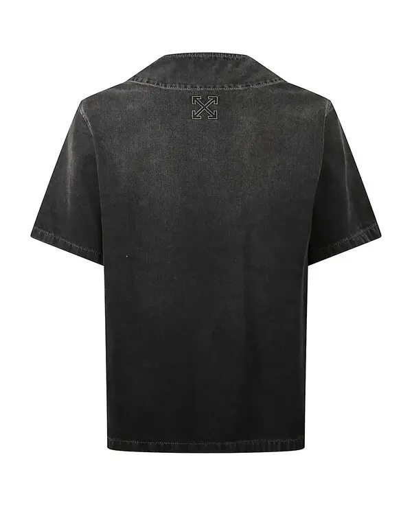 Off-White Button-up Denim Baseball Shirt