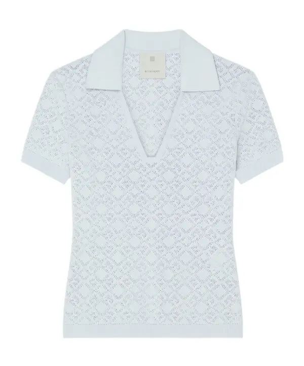 Givenchy Logo Detailed Short-sleeve Polo Shirt - Light Blue