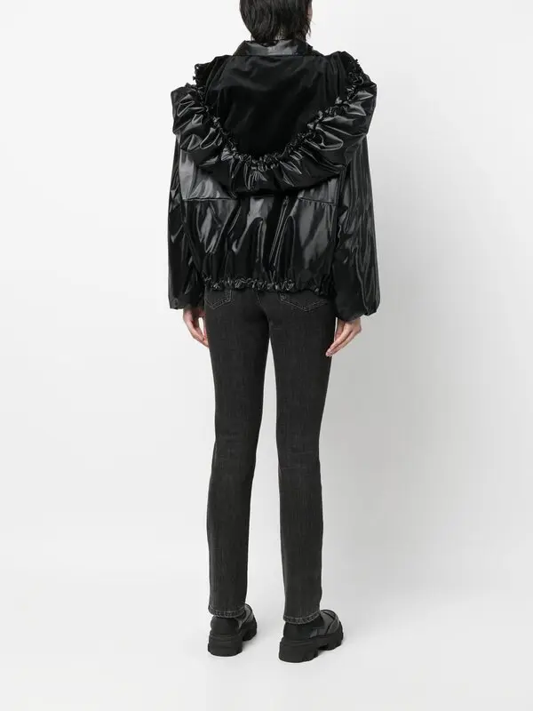 Emporio Armani Faux Leather Boxy Jacket