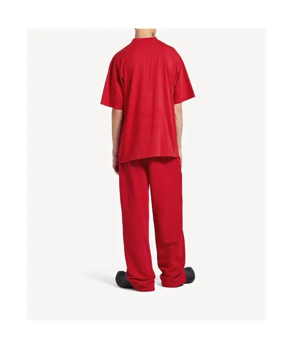 Balenciaga Cursive Medium Fit T-shirt - Red