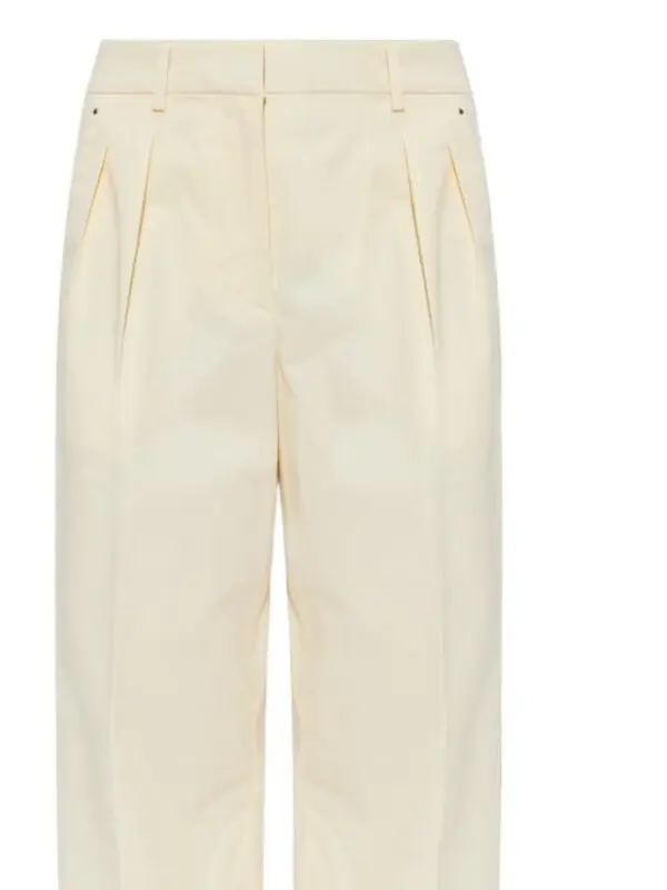 Moncler Gabardine Wide-leg Tailored Trousers