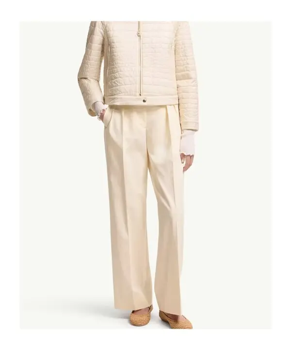 Moncler Gabardine Wide-leg Tailored Trousers